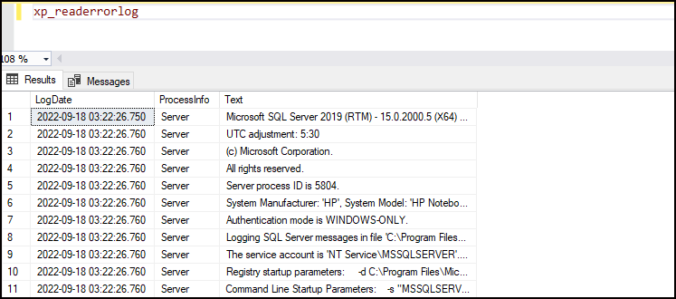 How To Read Sql Server Error Logs Using The Xpreaderrorlog Dbalyfe